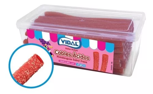CABLES ACIDOS FRESA VIDAL TARRINA x 364g x 64 unds